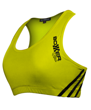Racer-back Yellow | Black - Sports Bras - Boxxerworld